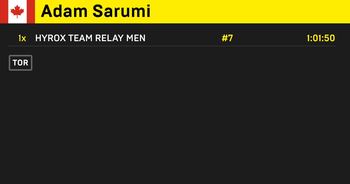 Adam Sarumi, HYROX athlete