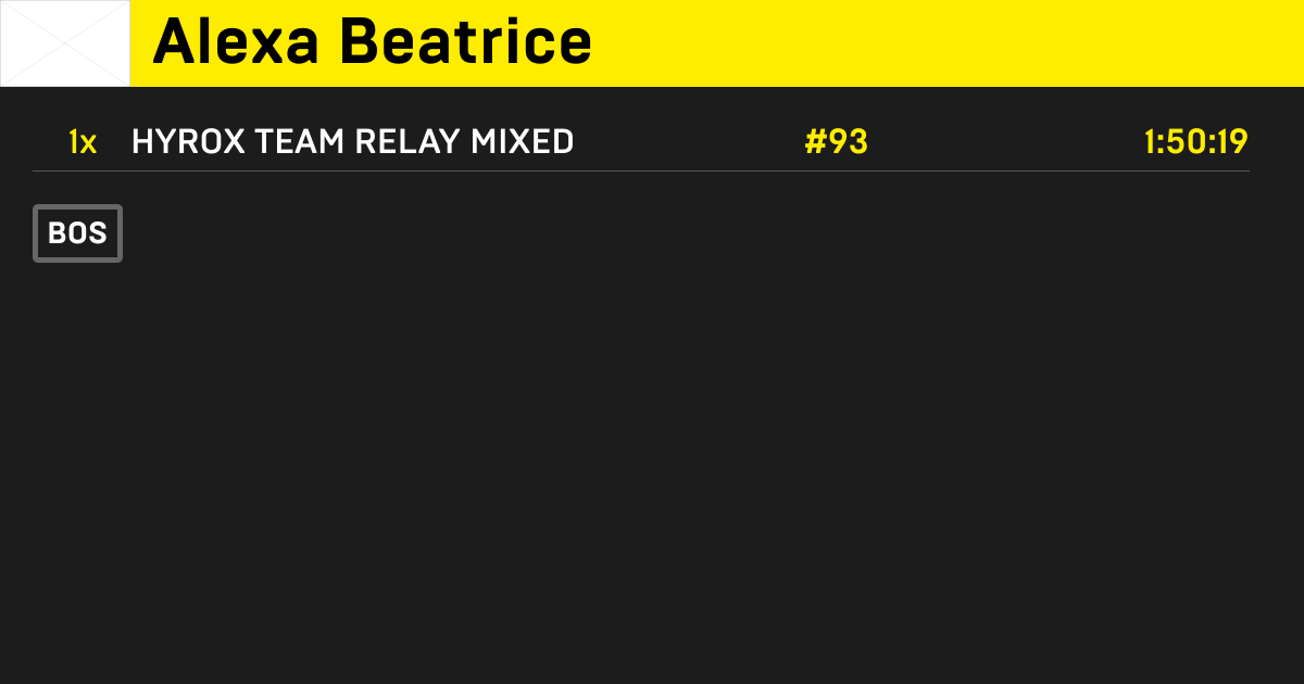 Alexa Beatrice, HYROX OPEN athlete