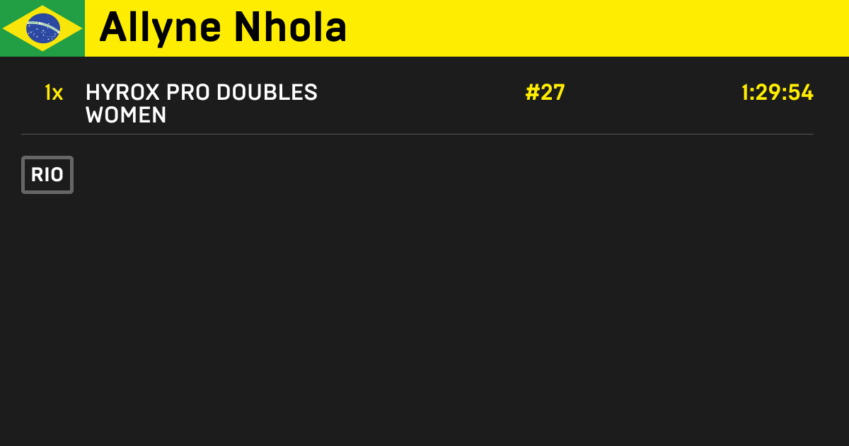 Allyne Nhola, HYROX PRO athlete