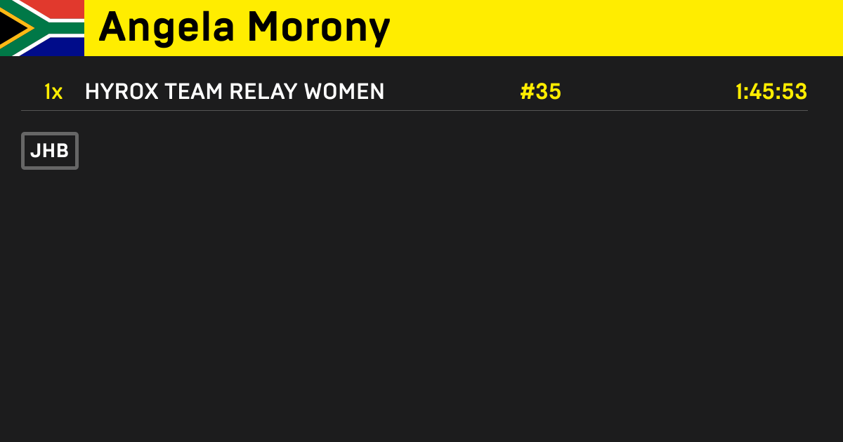 Angela Morony, HYROX OPEN athlete