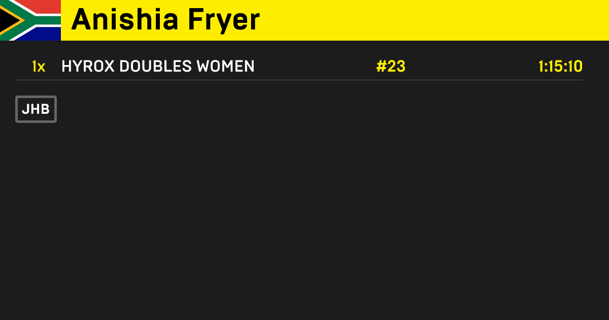 Anishia Fryer, HYROX athlete