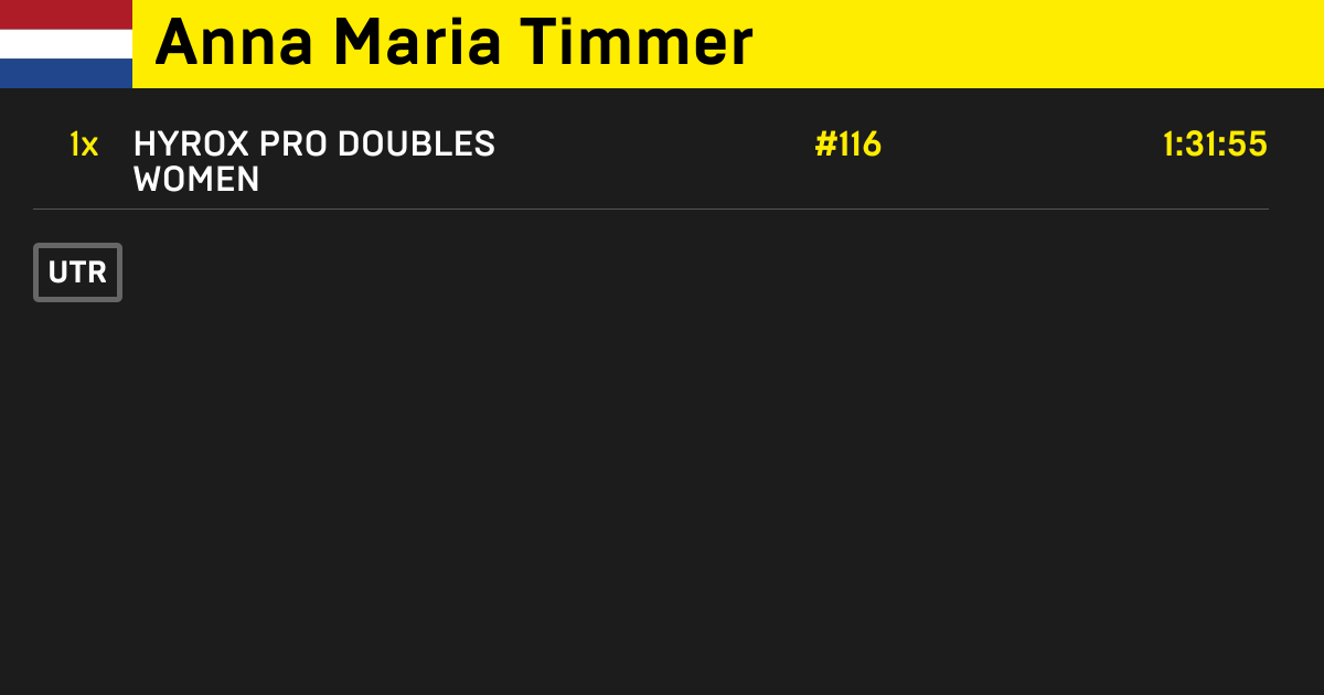 Anna Maria Timmer, HYROX PRO athlete