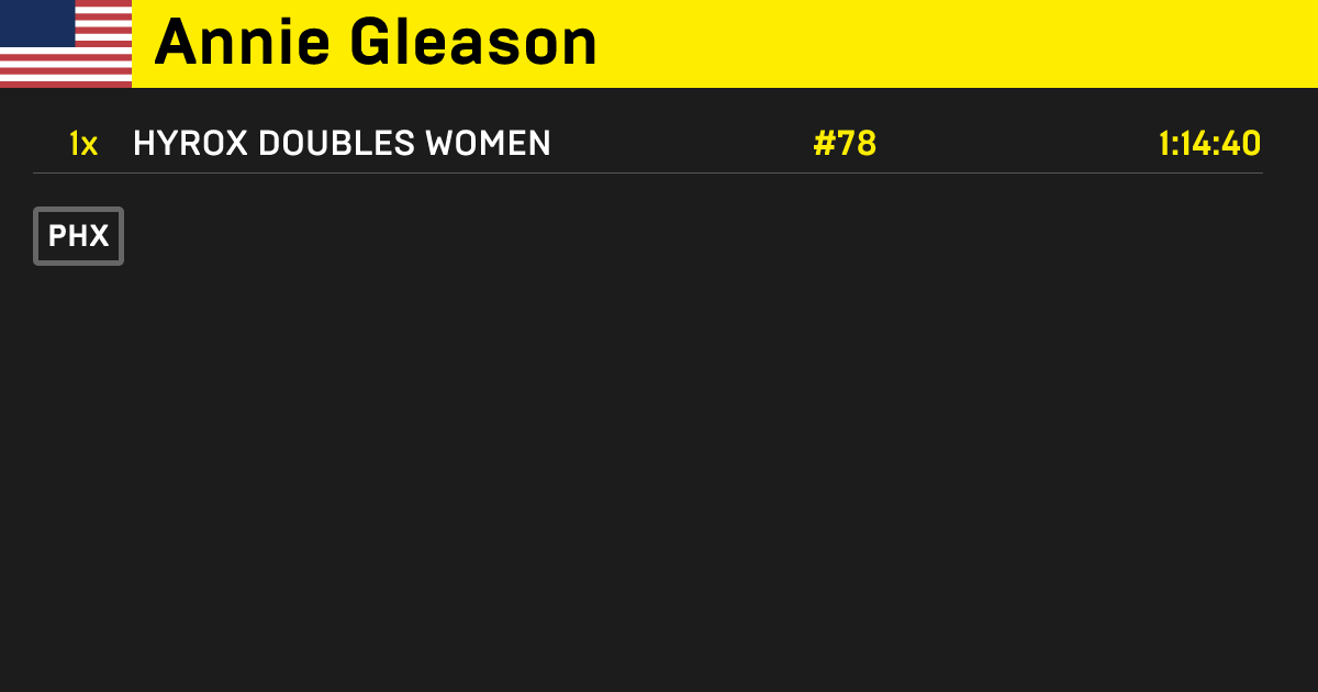 Annie Gleason, HYROX OPEN athlete