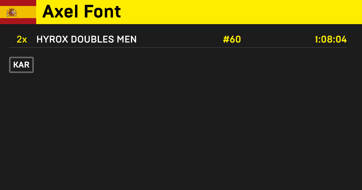 Axel Font, HYROX athlete