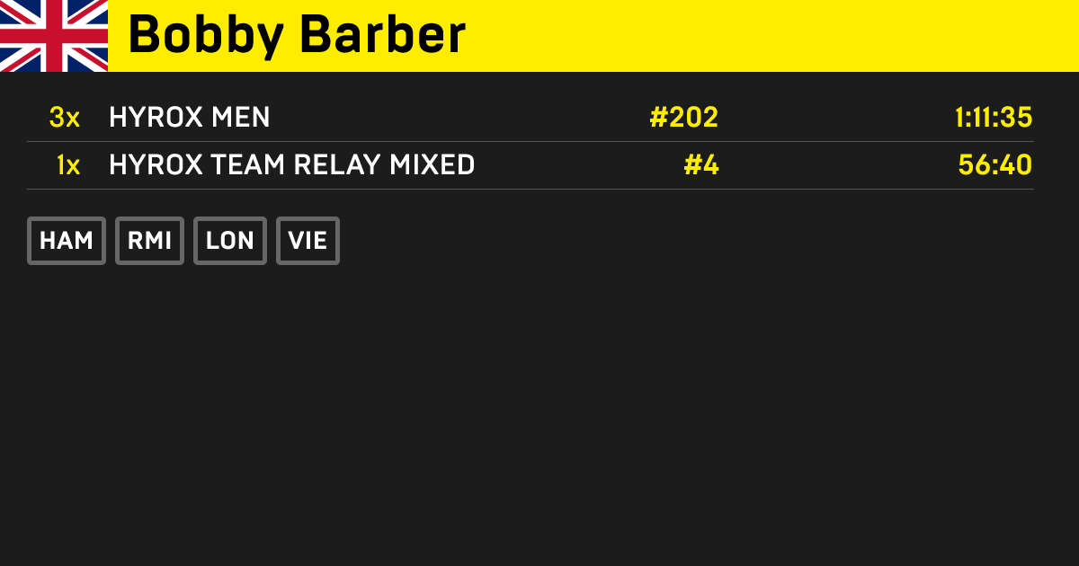 Bobby Barber, HYROX athlete