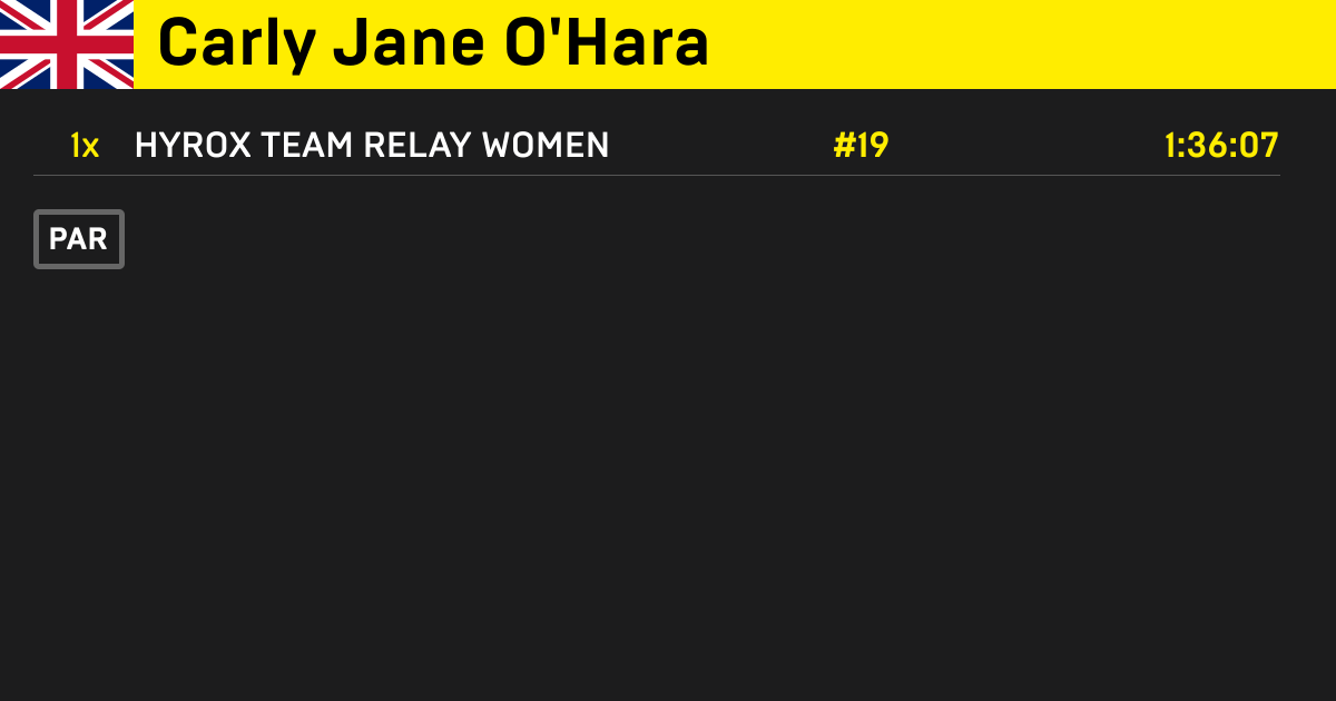 Carly Jane O'Hara, HYROX OPEN athlete