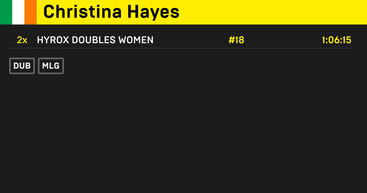 Christina Hayes, HYROX OPEN athlete