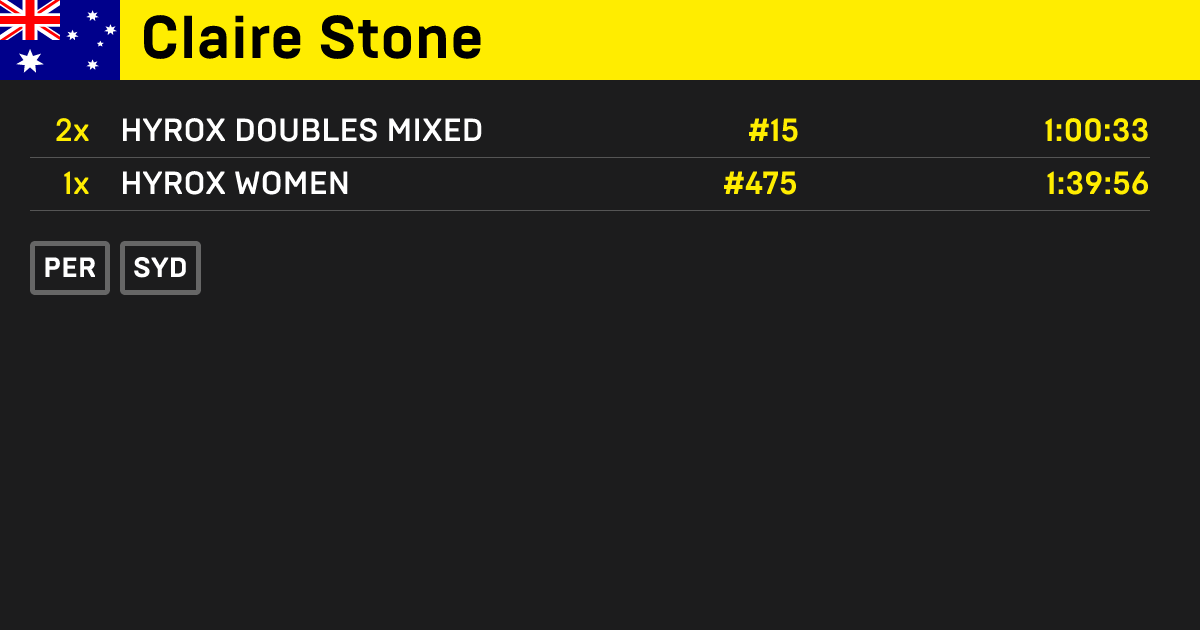 Claire Stone, HYROX athlete