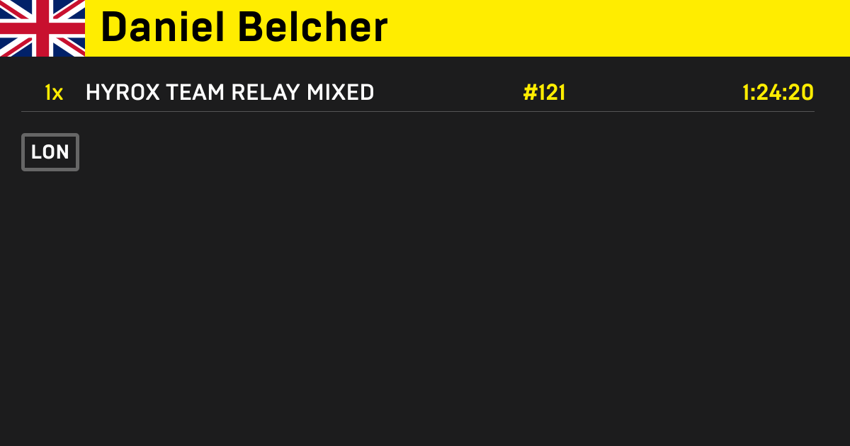 Daniel Belcher, HYROX OPEN athlete