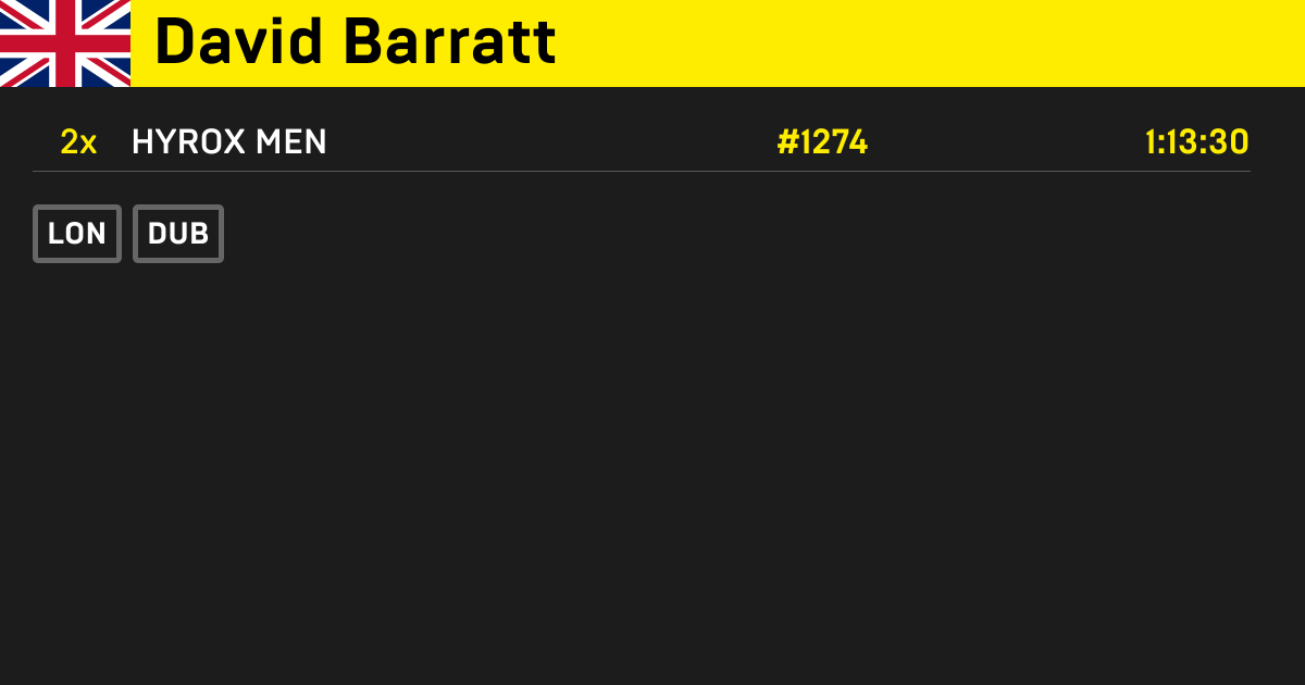 David Barratt, HYROX OPEN athlete