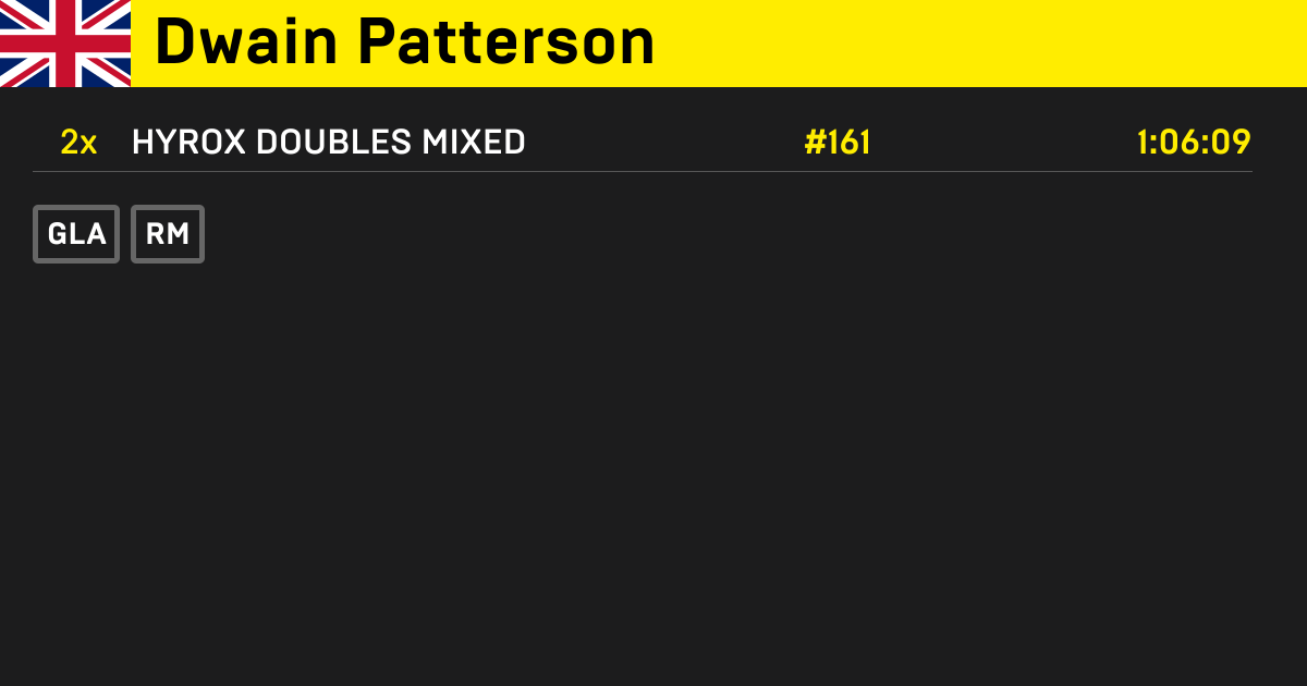 Dwain Patterson, HYROX OPEN athlete
