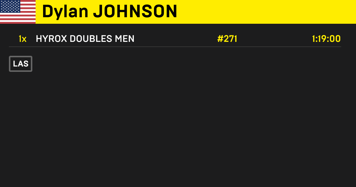 Dylan JOHNSON, HYROX OPEN athlete