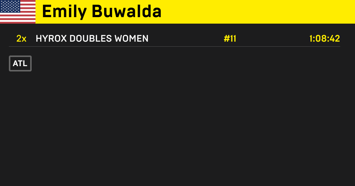 Emily Buwalda, HYROX OPEN athlete