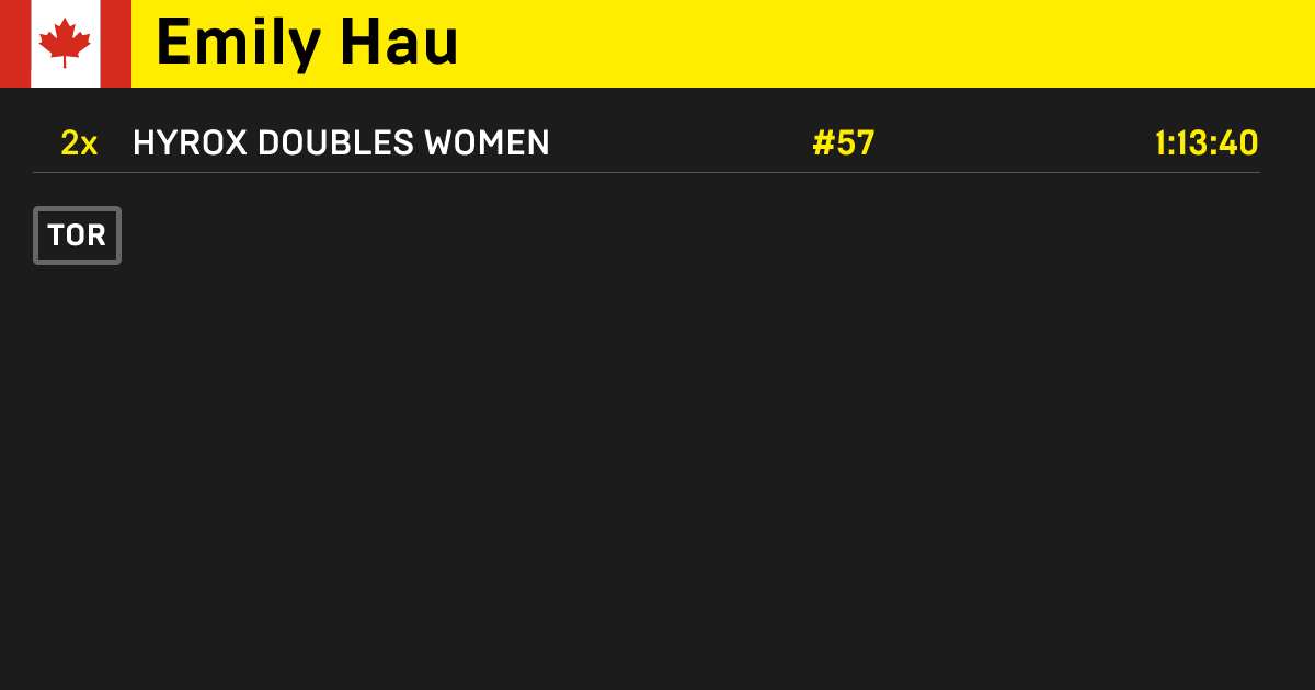 Emily Hau, HYROX athlete