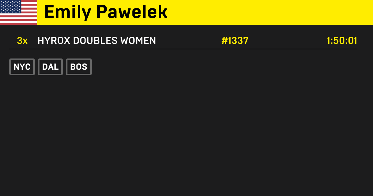 Emily Pawelek, HYROX OPEN athlete