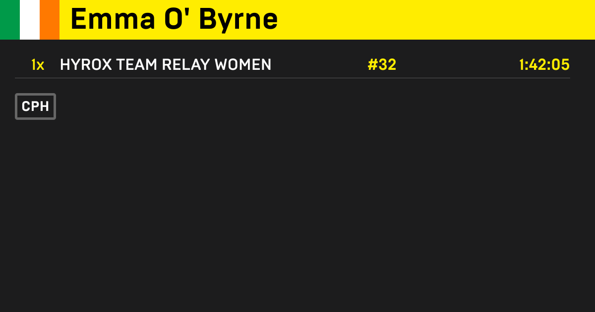 Emma O' Byrne, HYROX OPEN athlete