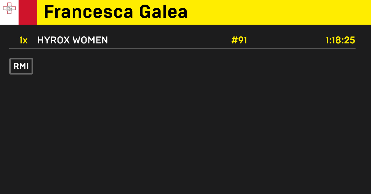 Francesca Galea, HYROX athlete