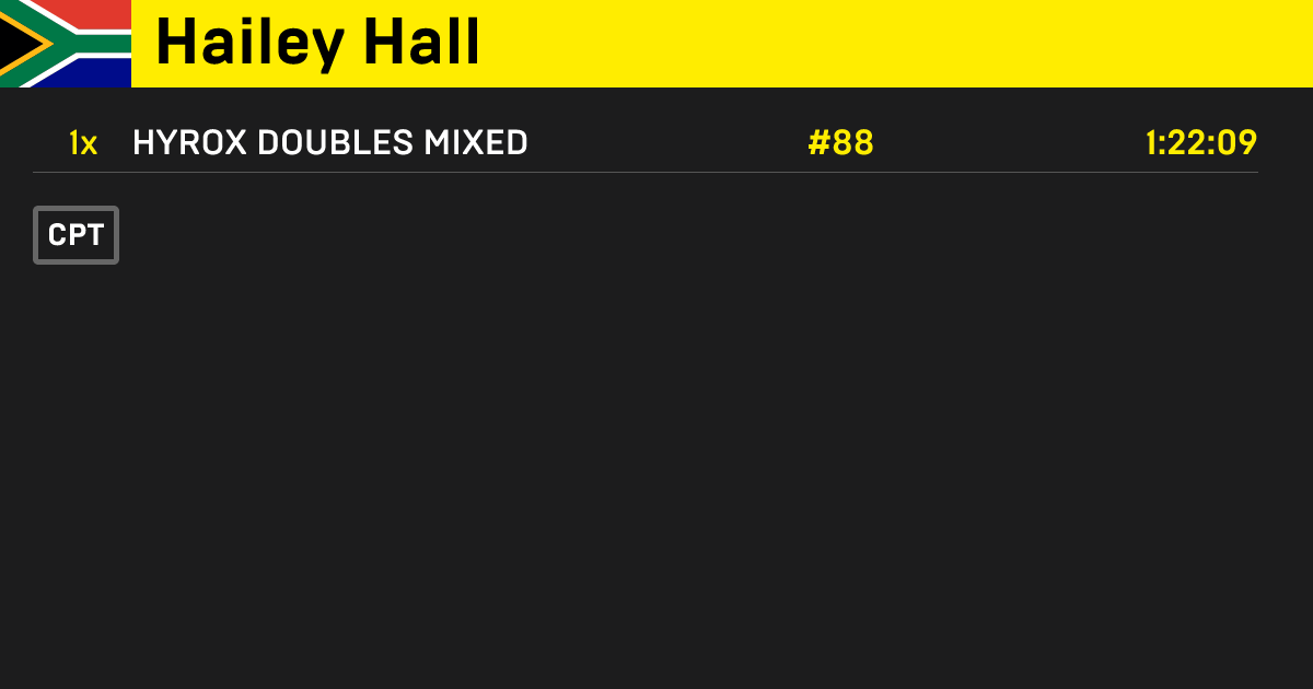 Hailey Hall, HYROX athlete