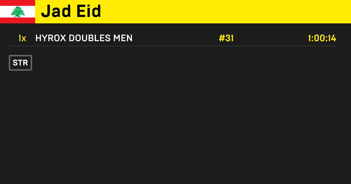 Jad Eid, HYROX athlete