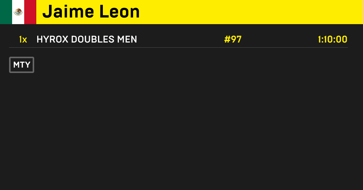 Jaime Leon, HYROX athlete