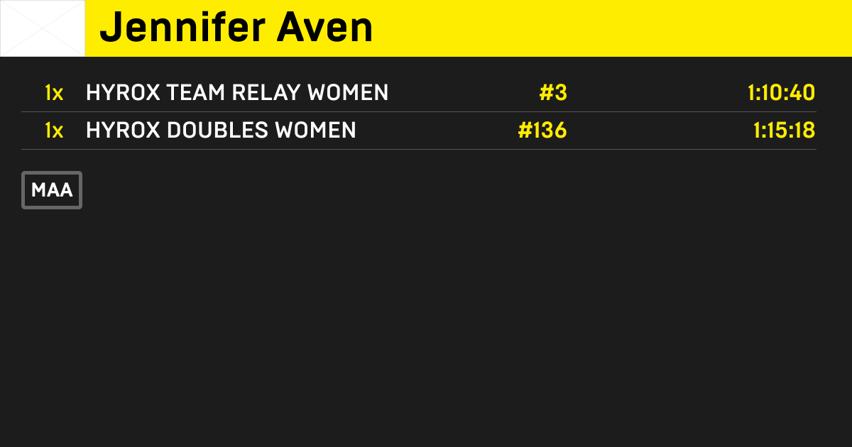 Jennifer Aven, HYROX OPEN athlete