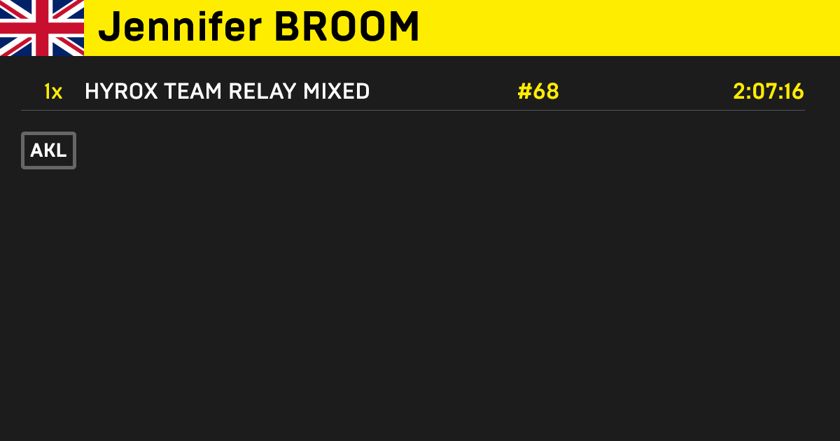 Jennifer BROOM, HYROX athlete