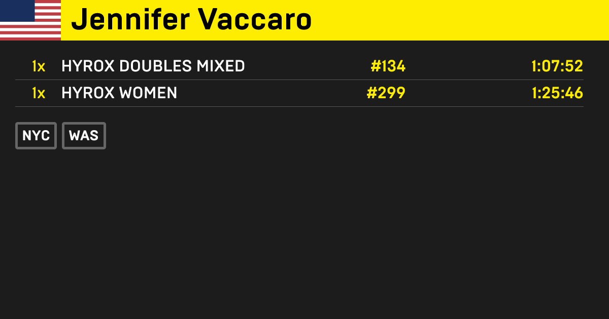 Jennifer Vaccaro, HYROX athlete