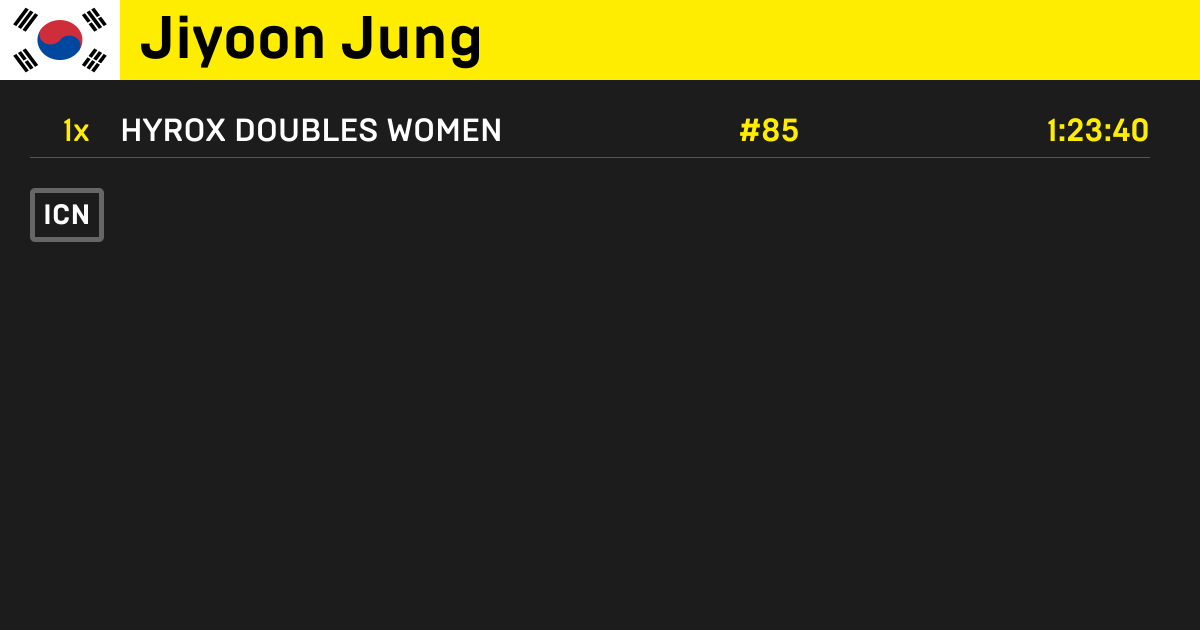 Jiyoon Jung, HYROX OPEN athlete