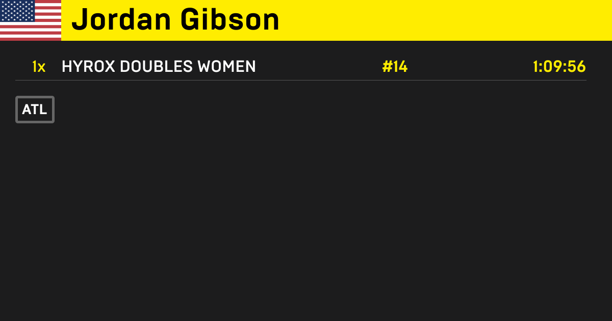 Jordan Gibson, HYROX OPEN athlete