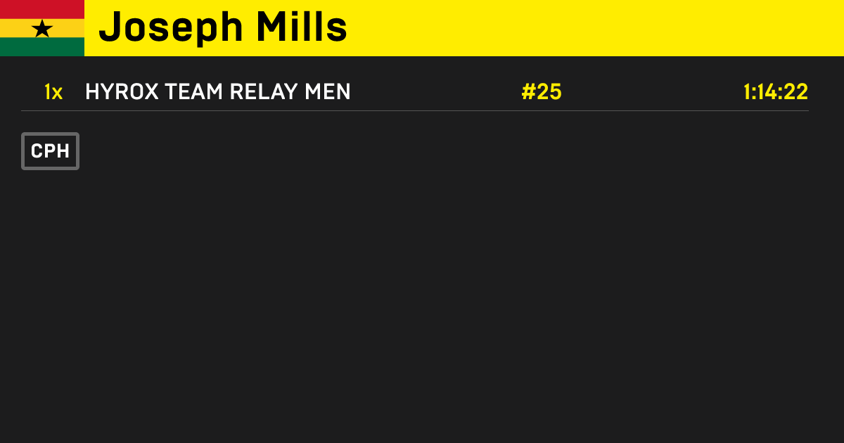 Joseph Mills, HYROX athlete