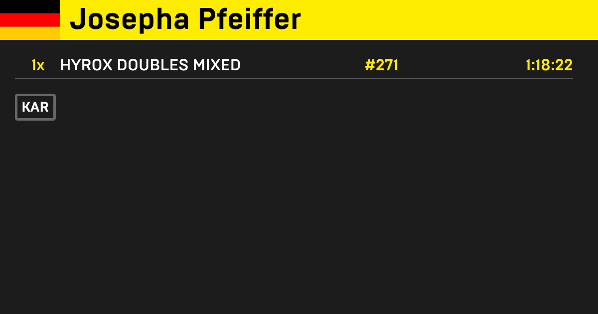 Josepha Pfeiffer, HYROX OPEN athlete