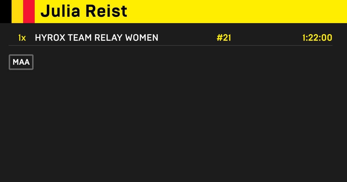 Julia Reist, HYROX OPEN athlete