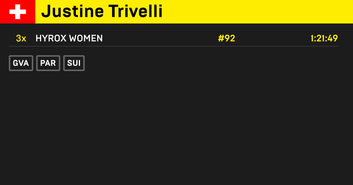 Justine Trivelli, HYROX athlete