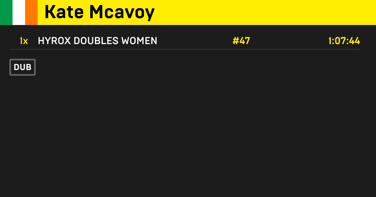 Kate Mcavoy, HYROX athlete