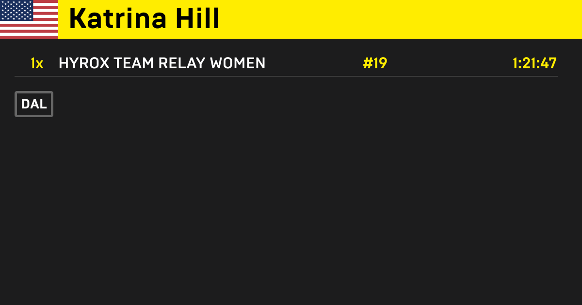 Katrina Hill, HYROX OPEN athlete
