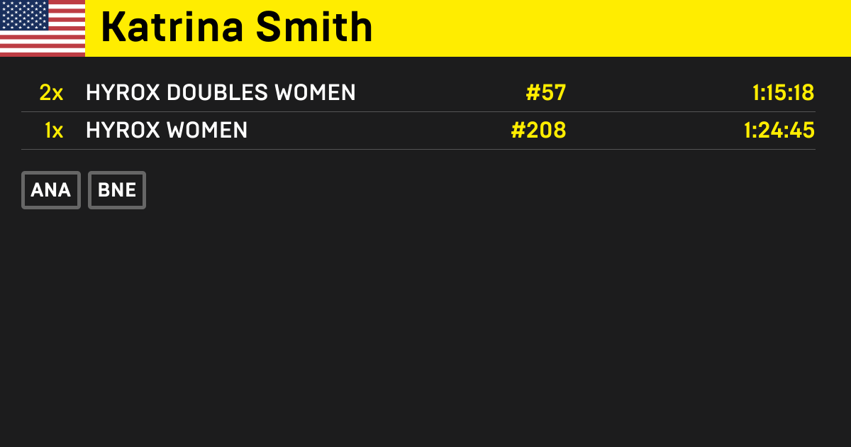 Katrina Smith, HYROX OPEN athlete