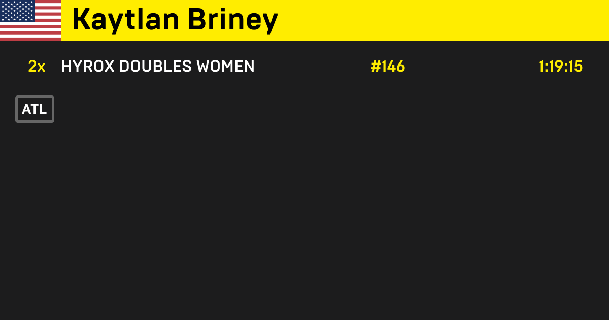 Kaytlan Briney, HYROX OPEN athlete