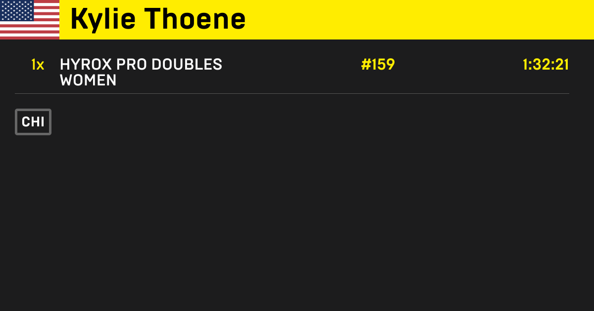 Kylie Thoene, HYROX PRO athlete
