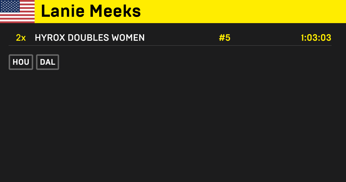 Lanie Meeks, HYROX OPEN athlete