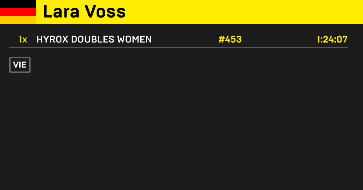 Lara Voss, HYROX OPEN athlete