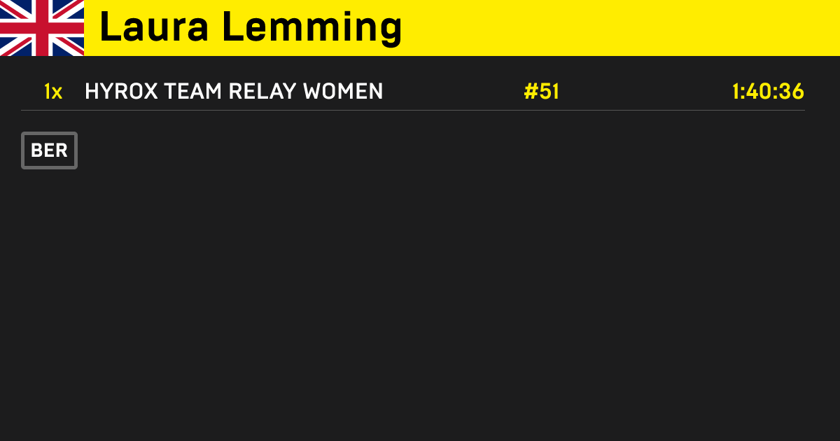 Laura Lemming, HYROX athlete