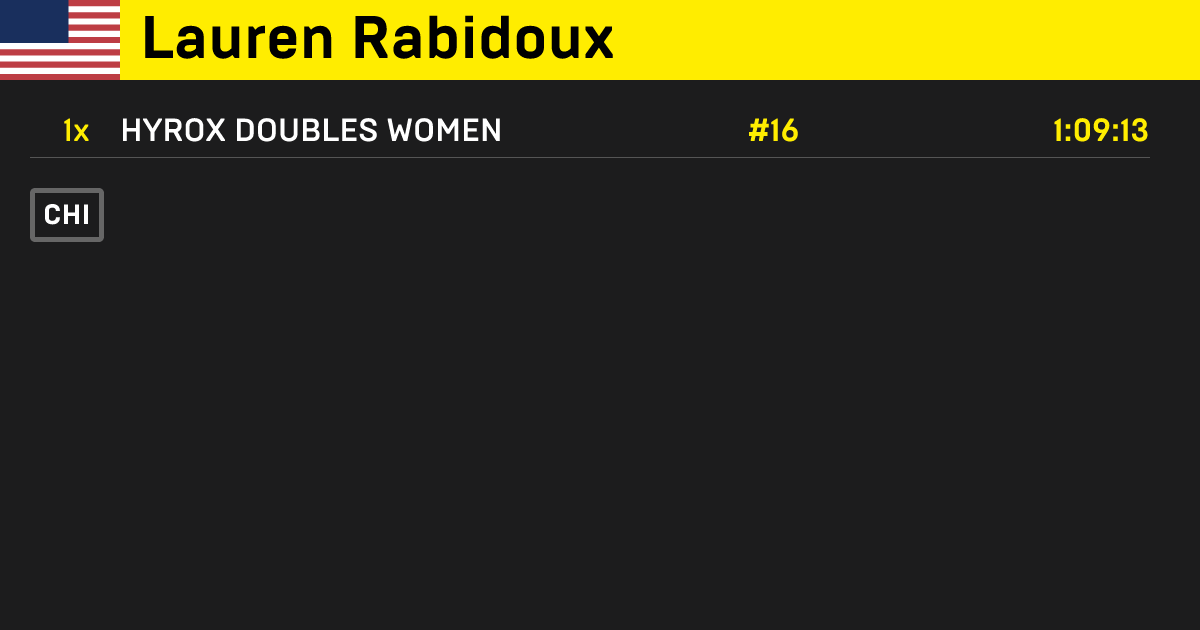 Lauren Rabidoux, HYROX athlete