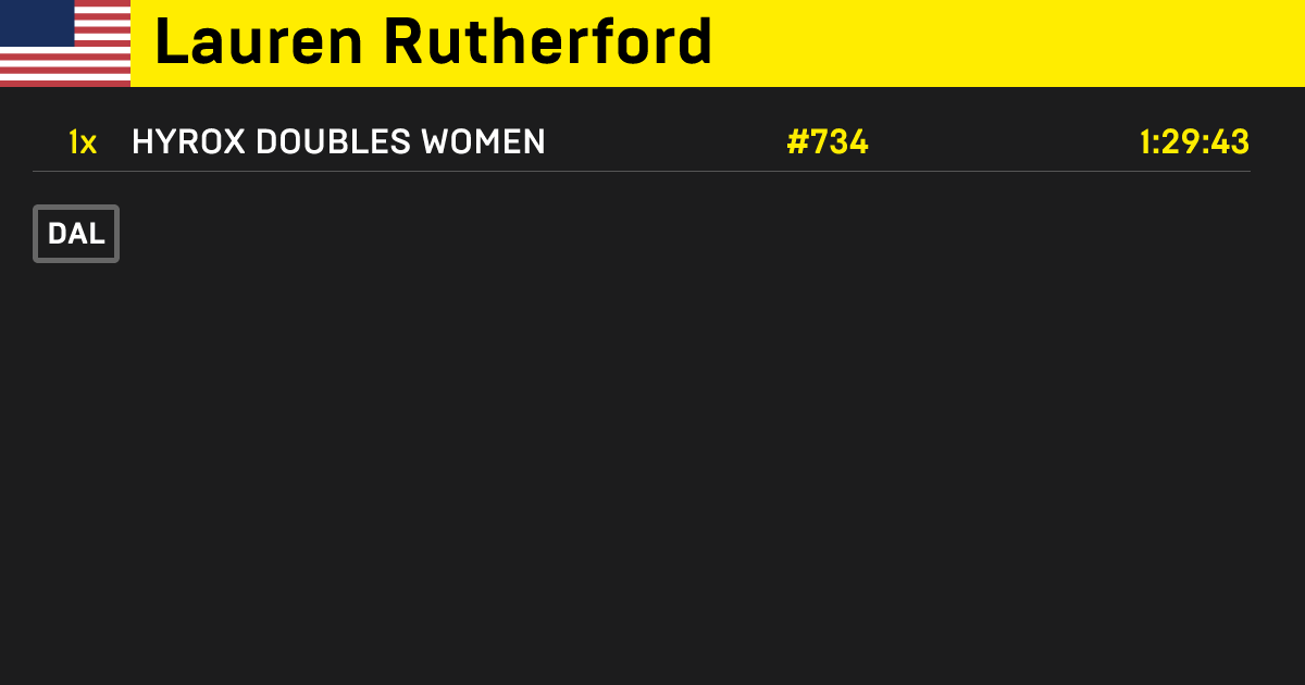 Lauren Rutherford, HYROX athlete