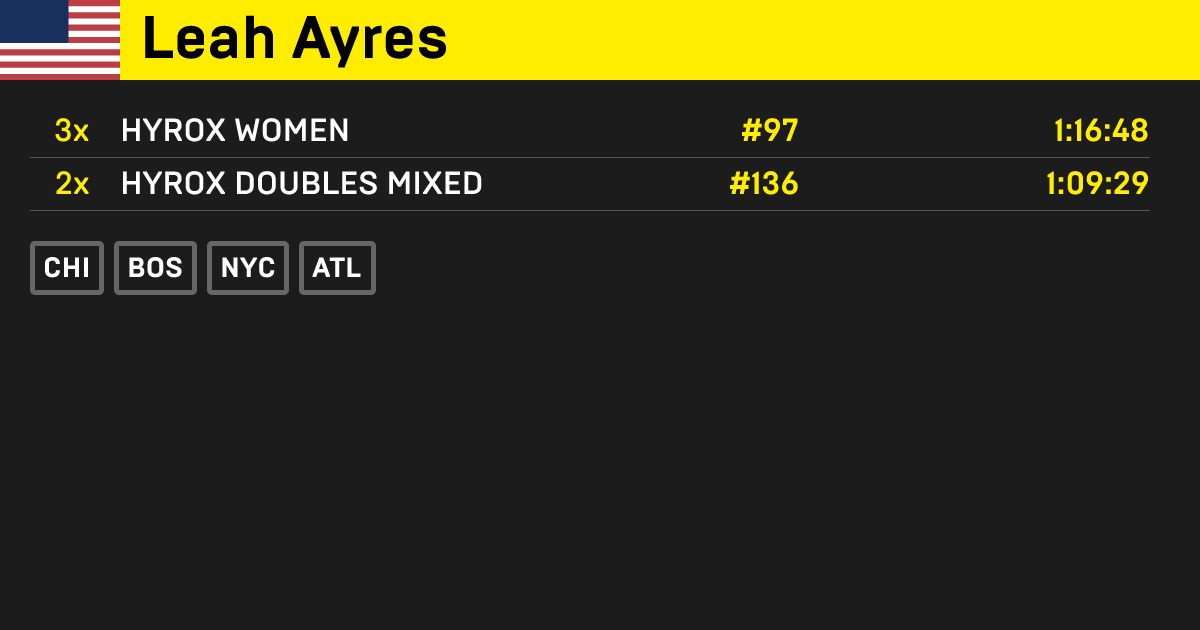 Leah Ayres, HYROX athlete