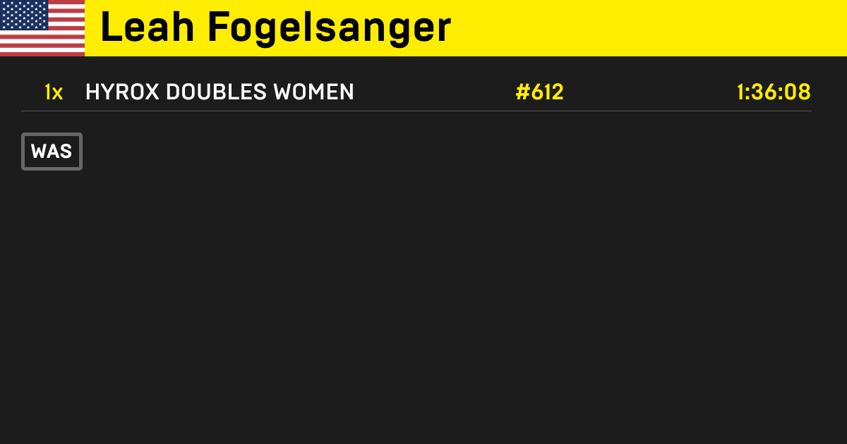 Leah Fogelsanger, HYROX OPEN athlete