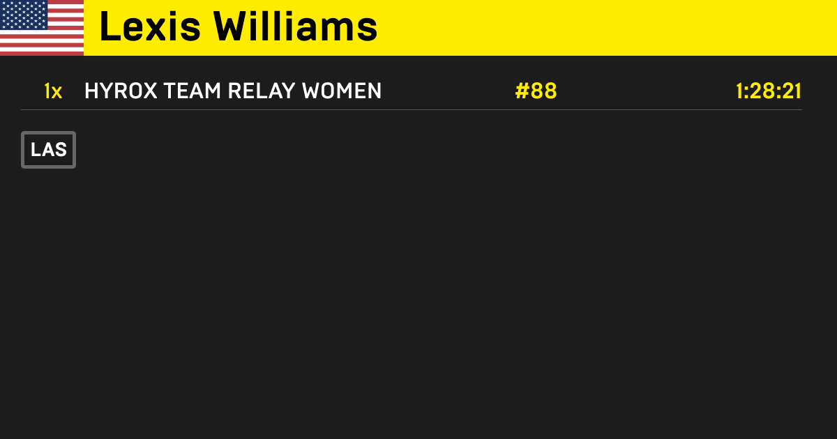 Lexis Williams, HYROX OPEN athlete
