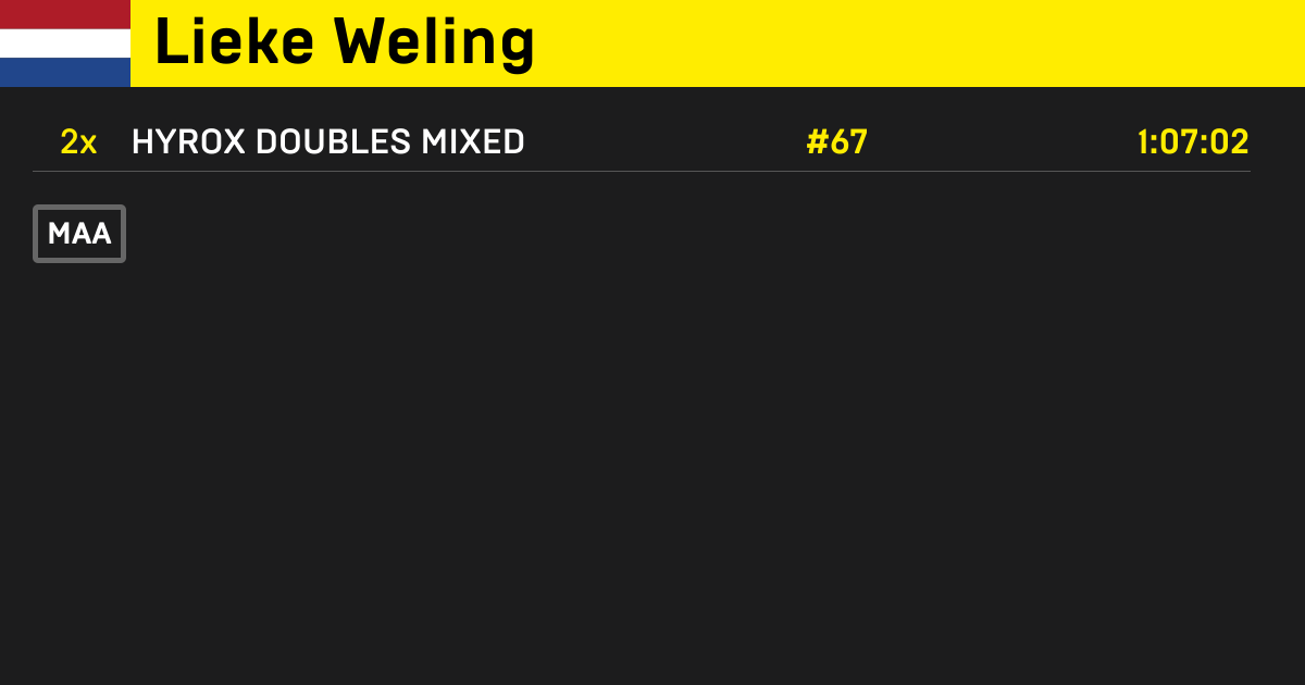 Lieke Weling, HYROX OPEN athlete