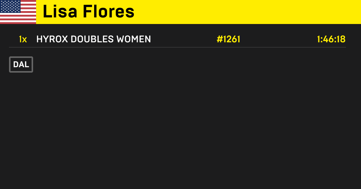 Lisa Flores, HYROX OPEN athlete