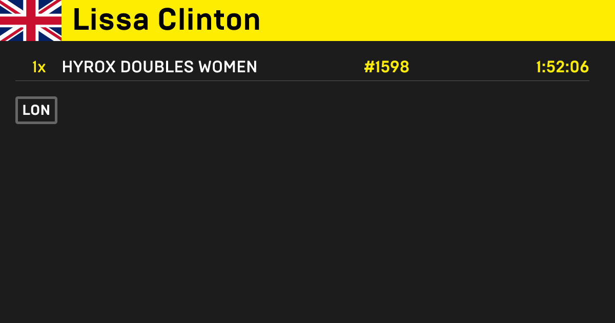 Lissa Clinton, HYROX OPEN athlete