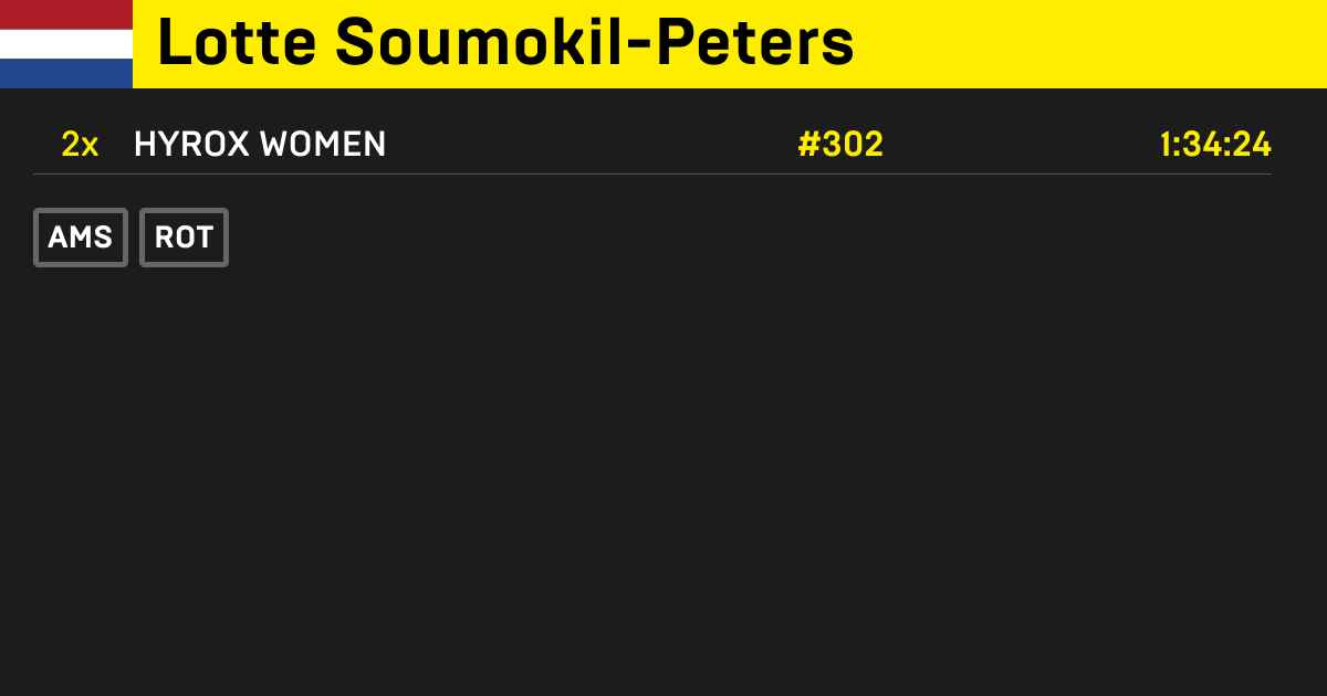 Lotte Soumokil-Peters, HYROX OPEN athlete